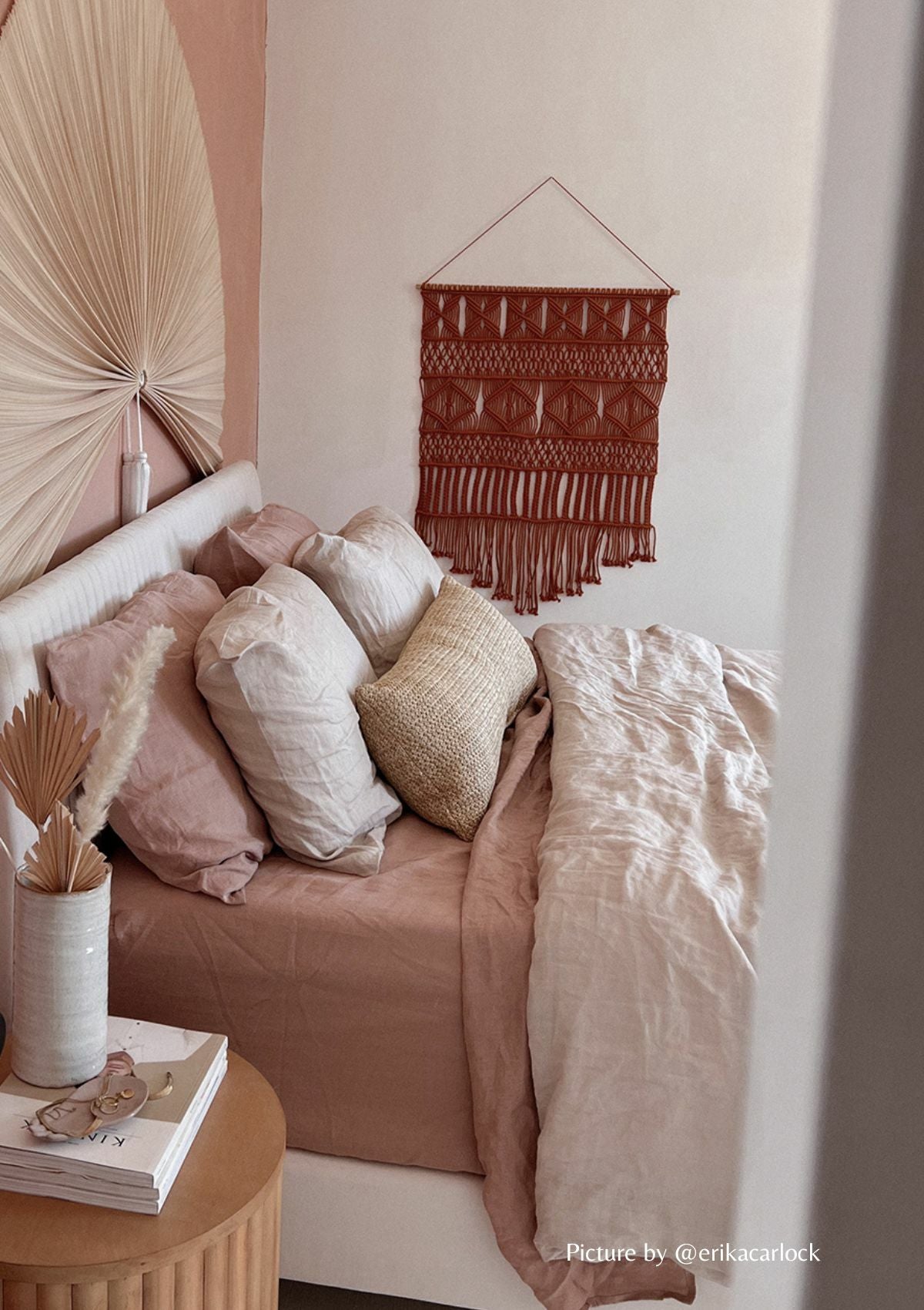 Sunset Rose Linen Sheet Set | April Notes