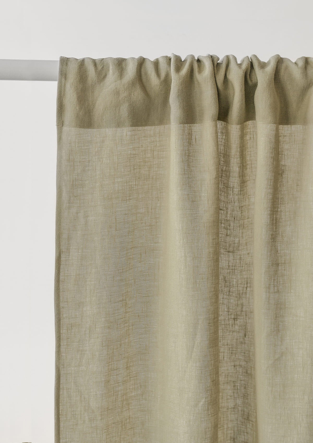 Rod Pocket Linen Curtain Panel | April Notes