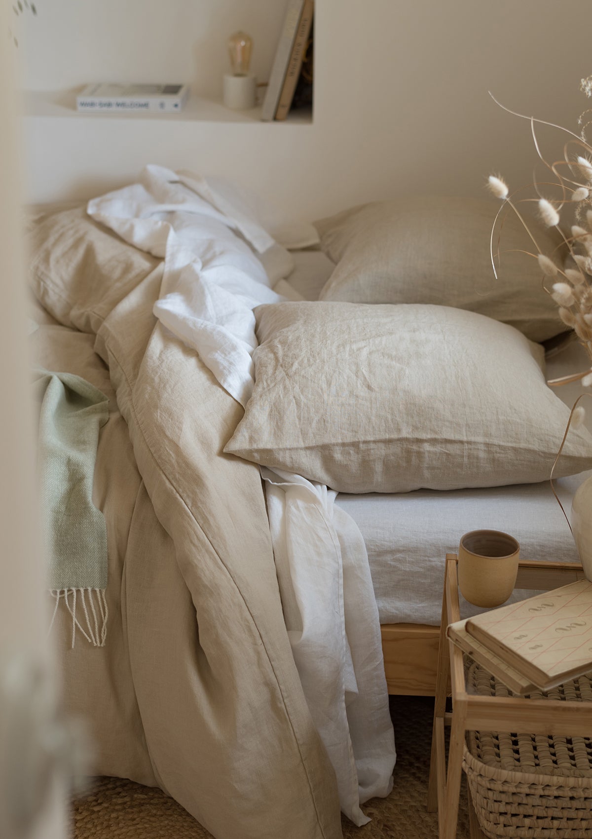 Beige Linen Duvet Cover | April Notes