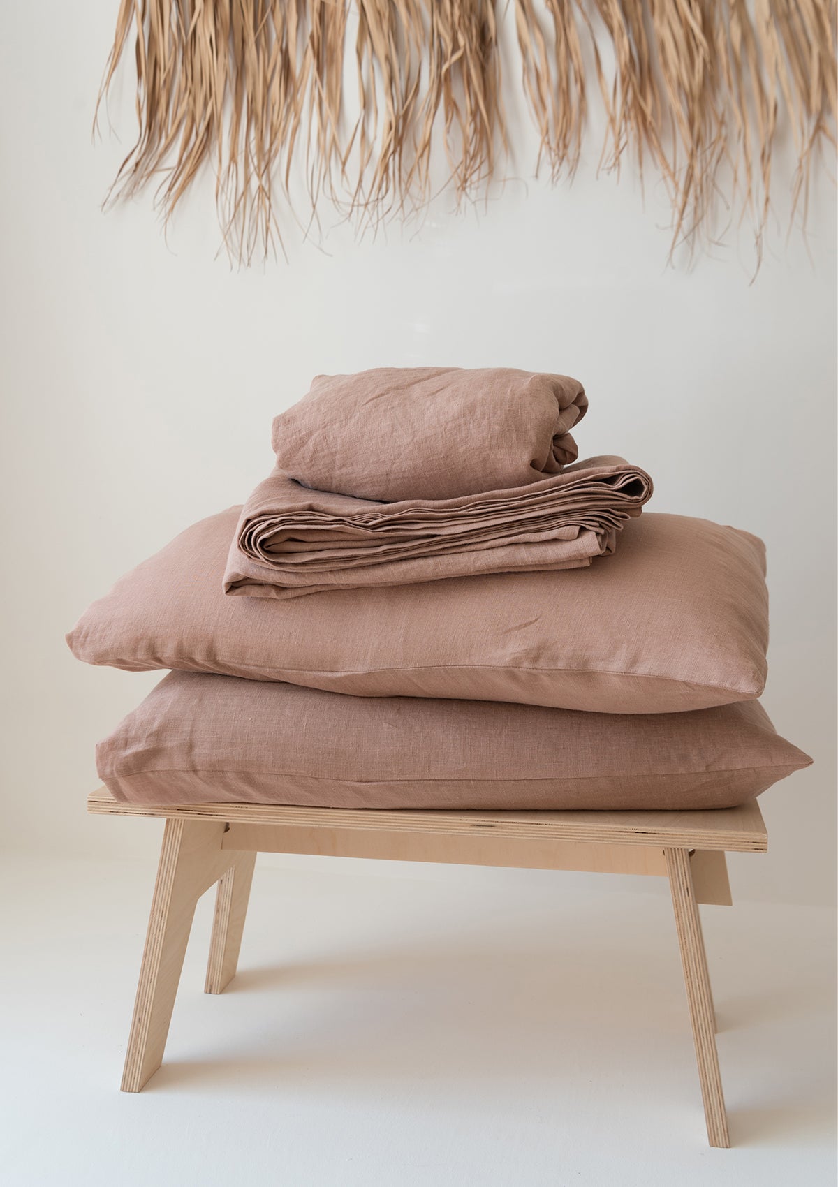 Sunset Rose Linen Sheet Set | April Notes